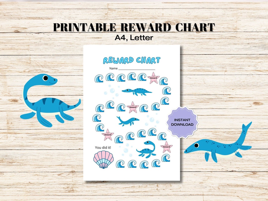 Dinosaur Reward Chart, Sticker Chart, Dinosaurs Toddler Reward Chart ...