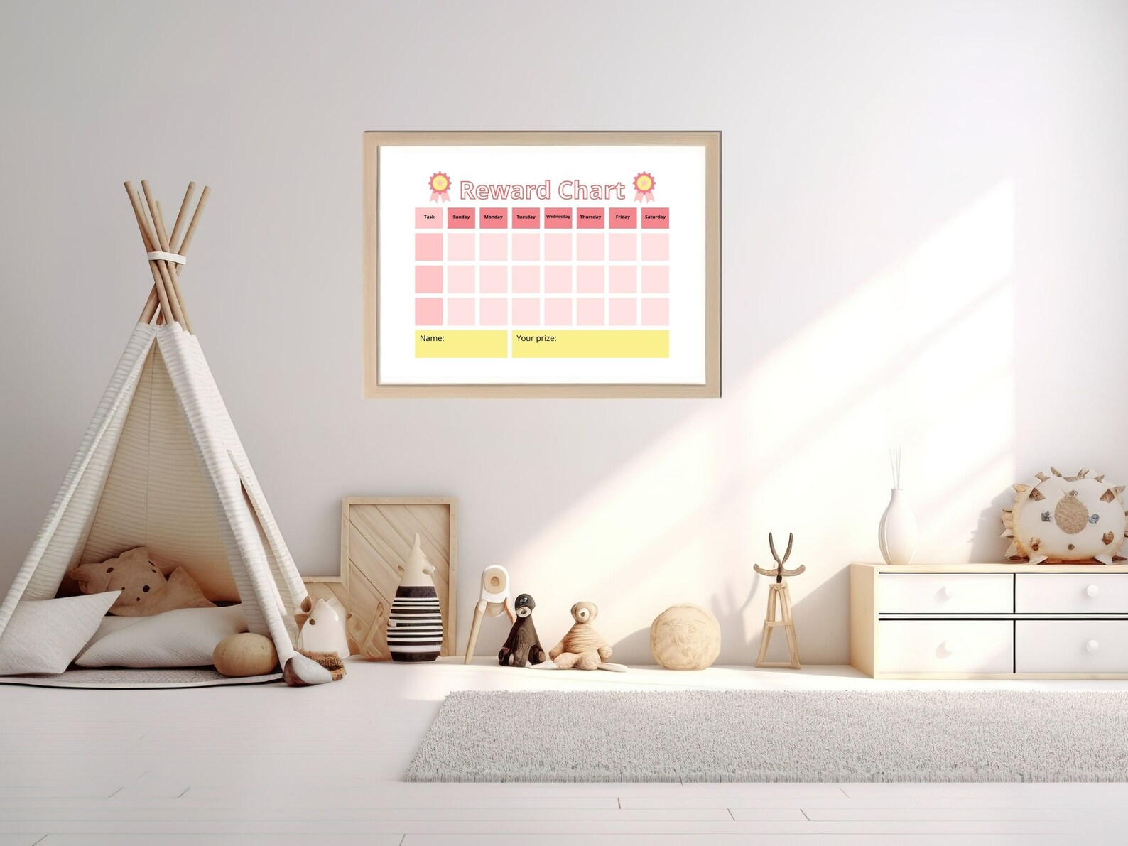 Sticker Chart, Printable Reward Chart for Boy and Girl, Kids Chore ...