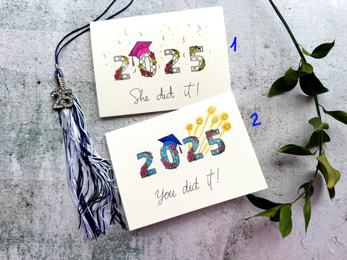 You Did It Graduation Greeting Card, She Did It, Graduation Card 2025 ...