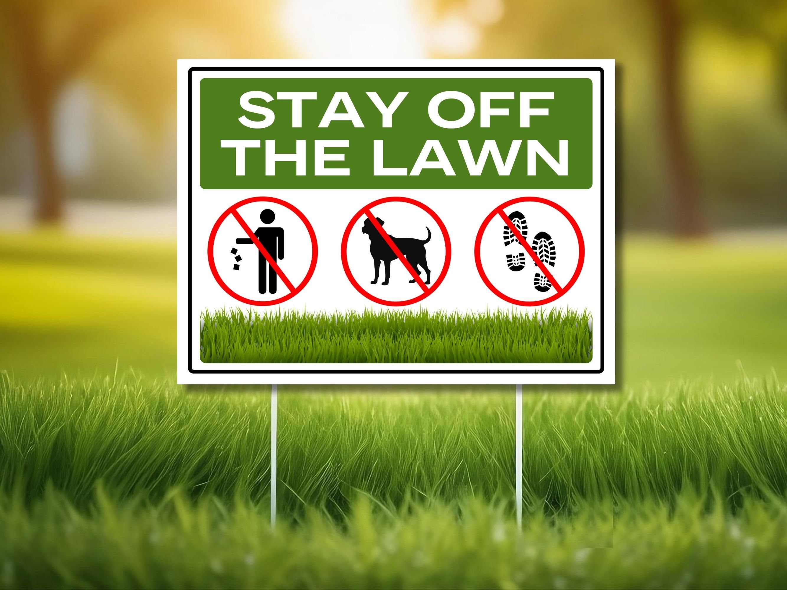 Stay off Lawn Printable Sign, off Grass Sign PNG, Yard Keep Out Sign ...