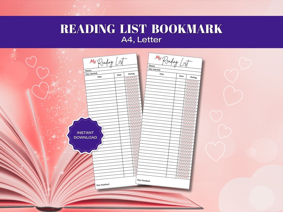 Library Card Bookmarks, Printable Bookmark PDF, Digital Download ...