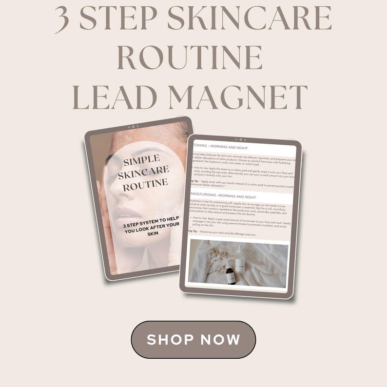 Editable Skincare Routine Ebook Template, Direct Selling Business Tool ...