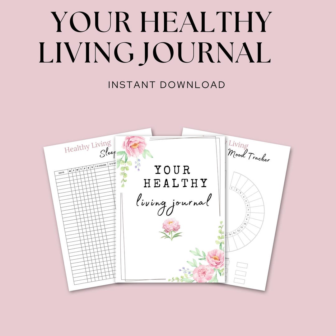 Printable Healthy Living Journal / Planner | Wellness Planner for Women ...