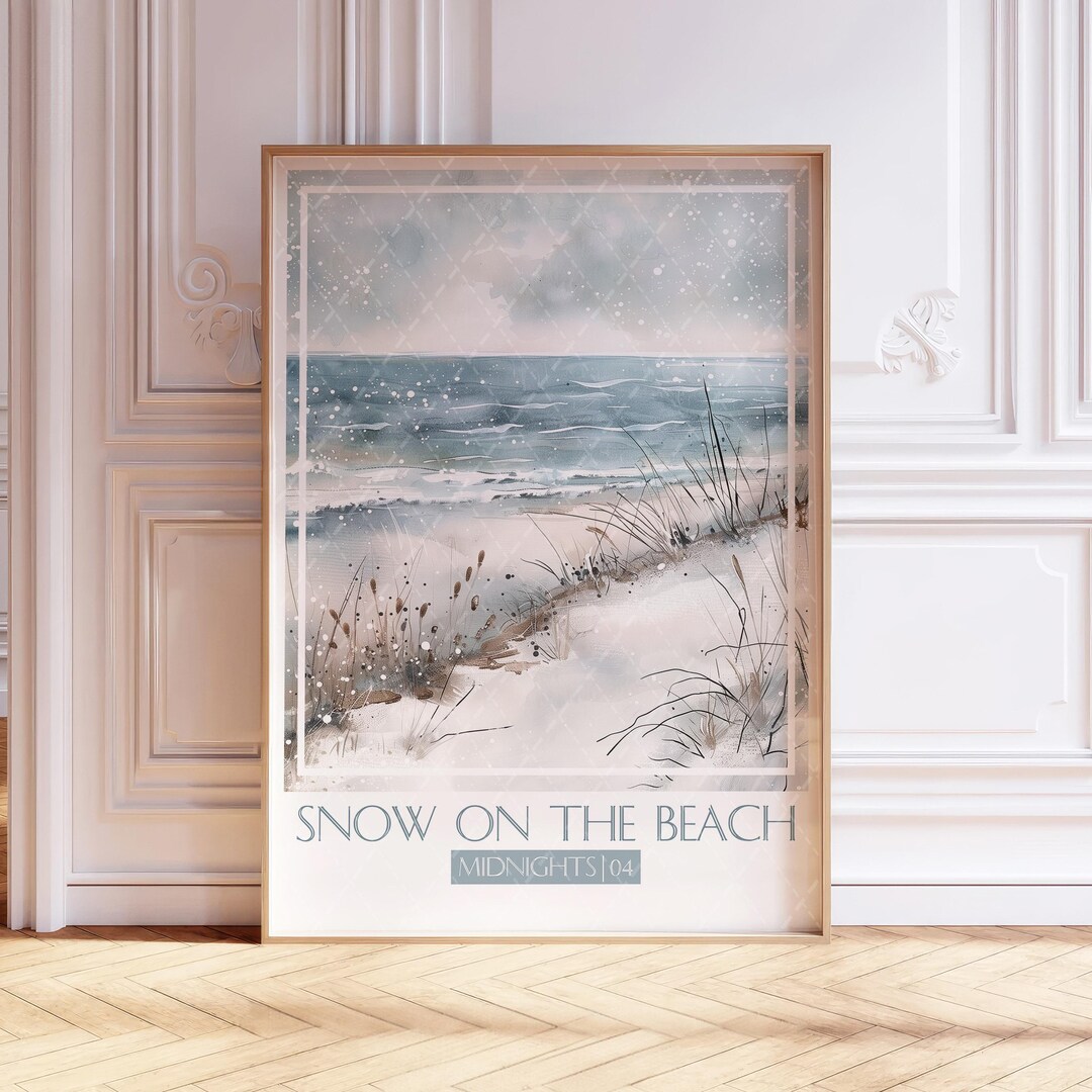 Snow on the Beach Song Poster Watercolor Wall Art Subtle Song Print ...