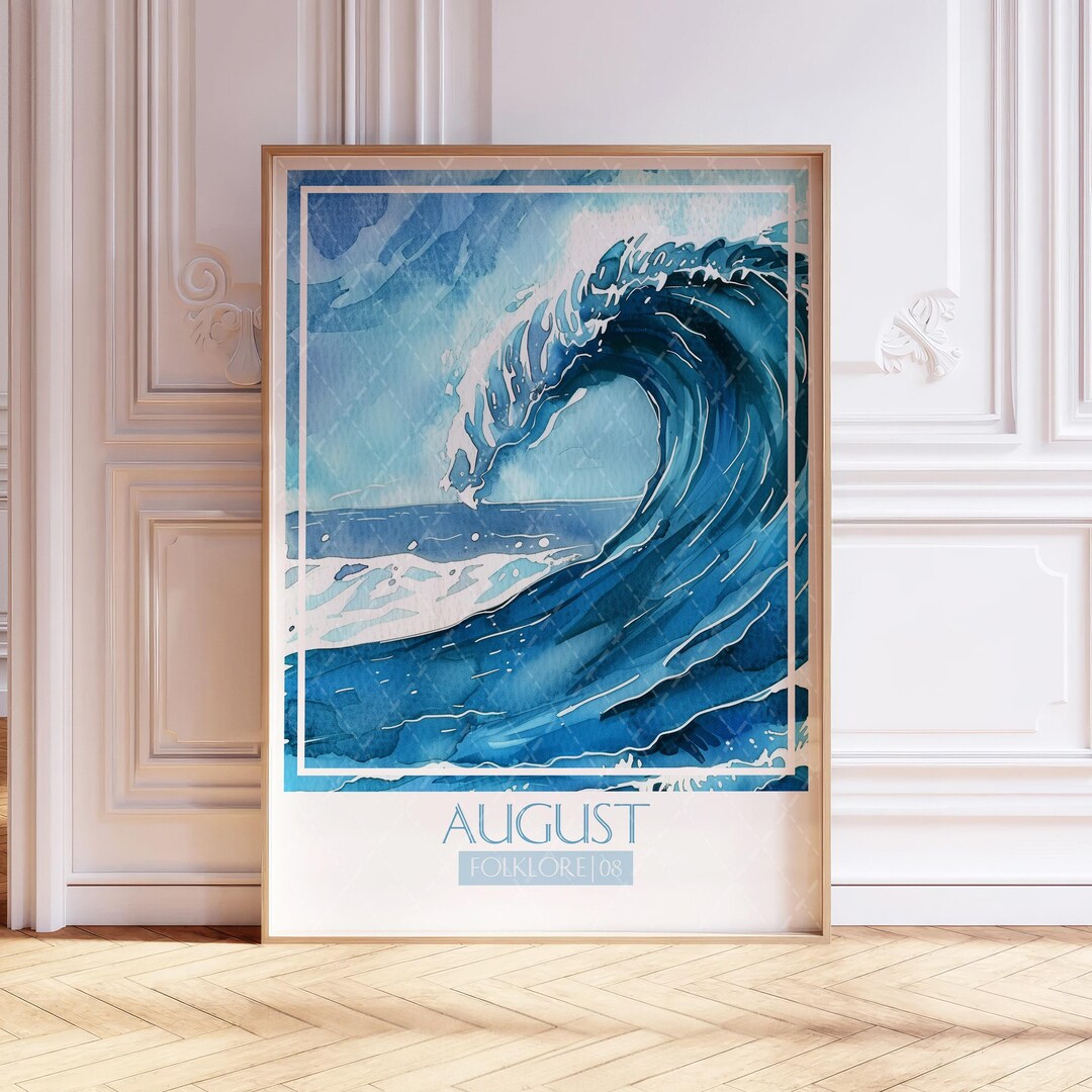 August Song Poster Watercolor Wall Art Subtle Song Print Watercolor ...