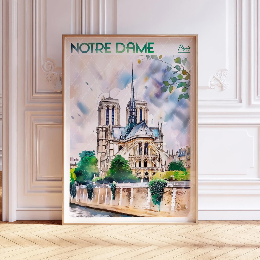 Notre Dame Watercolor Art Print - Paris City Print - France Europe ...