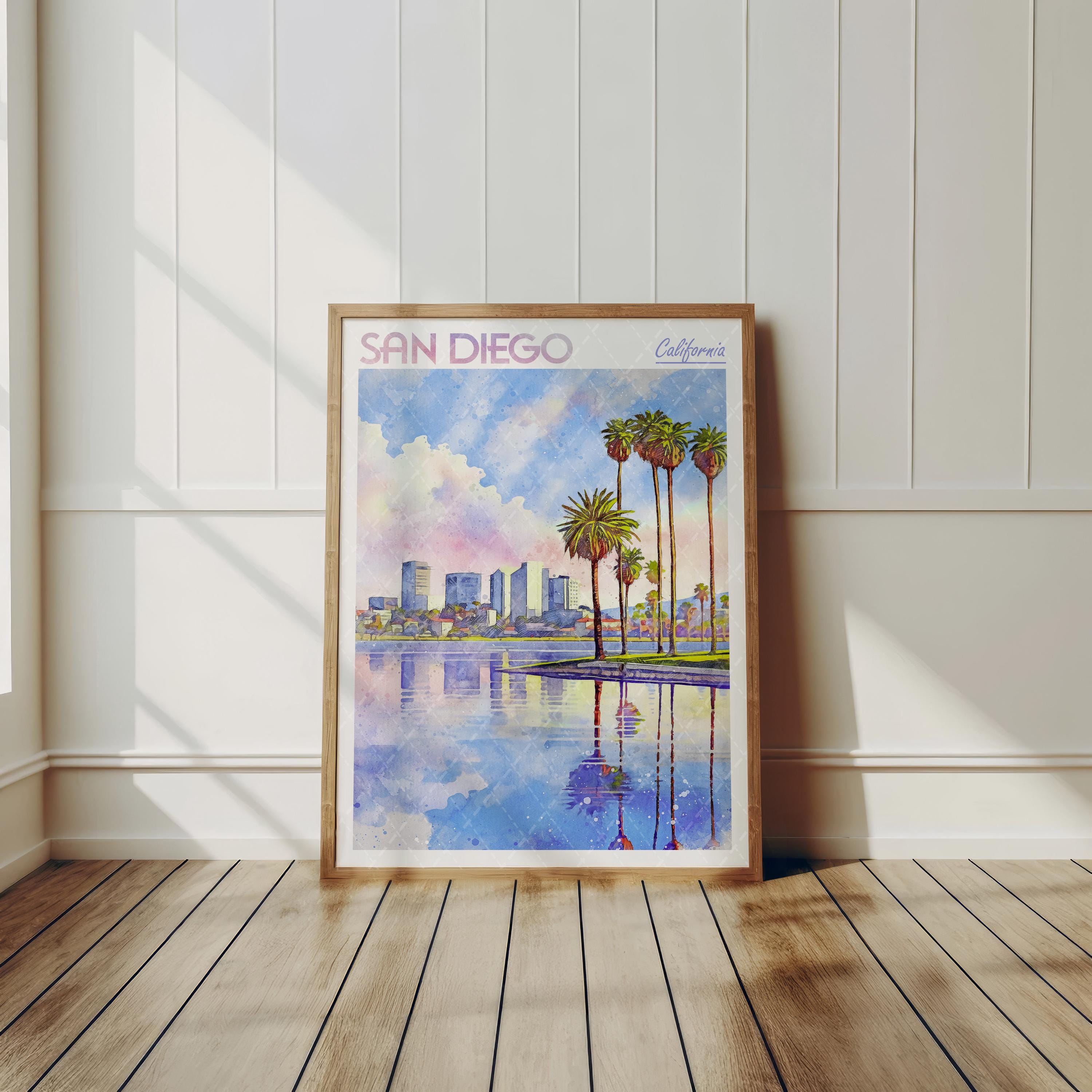 San Diego Watercolor Art Print - Texas Print - San Diego TX Travel ...