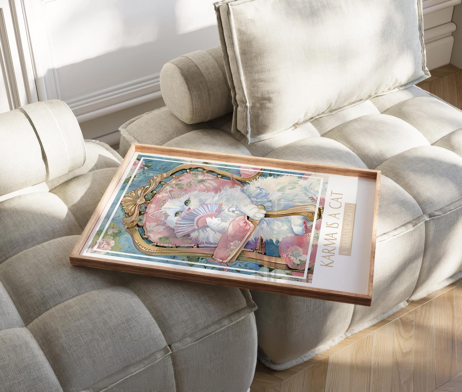 Karma is A Cat Song Poster Watercolor Wall Art Subtle Song Print ...