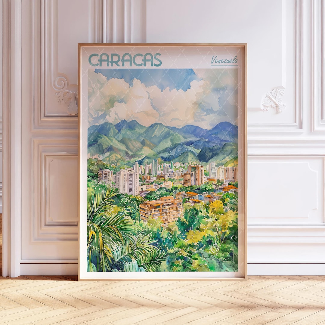 Caracas Watercolor Art Print - Venezuela Print - South America Travel ...