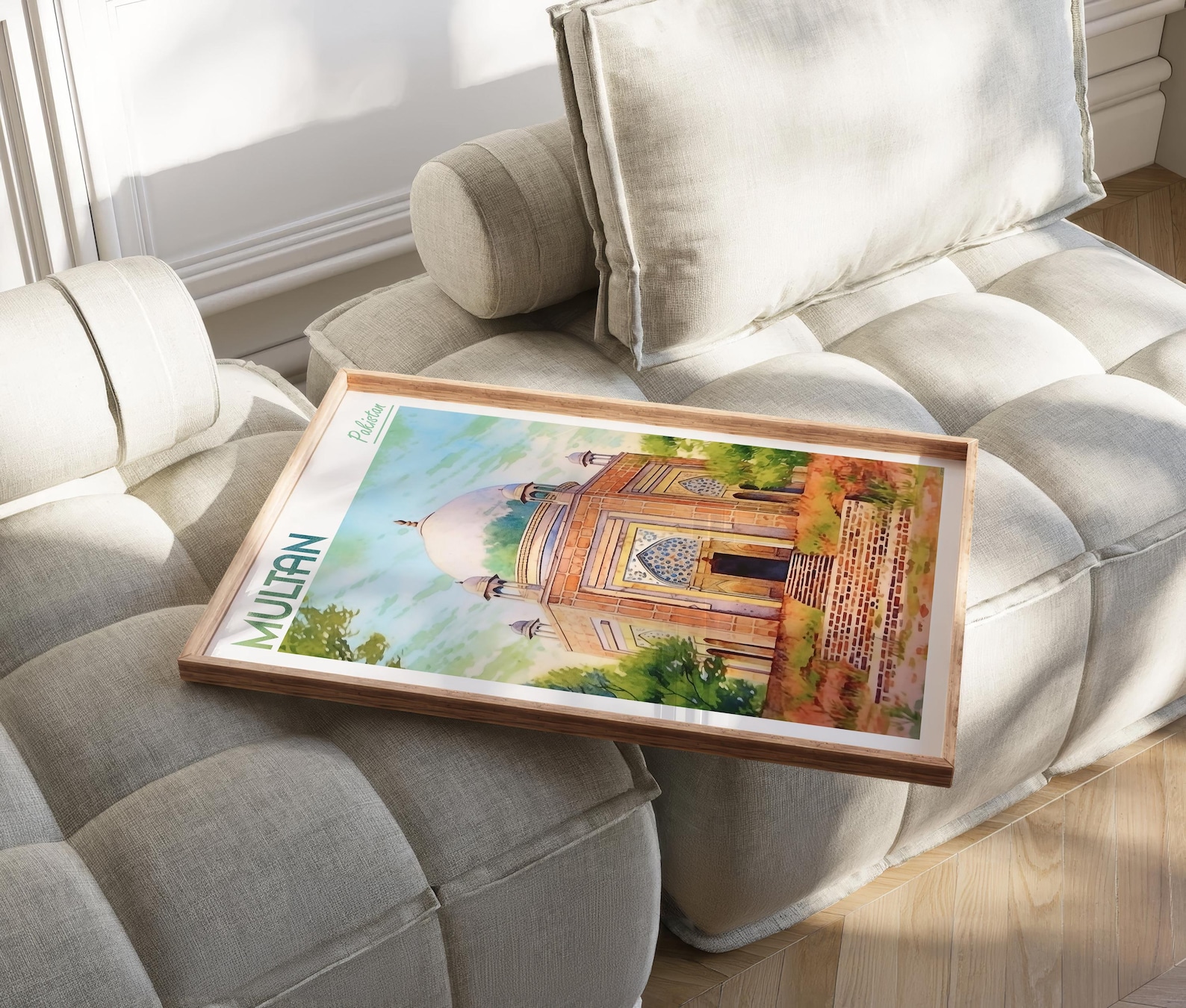 Multan Watercolor Art Print - Shah Rukn-e-alam Print - Pakistan Travel ...