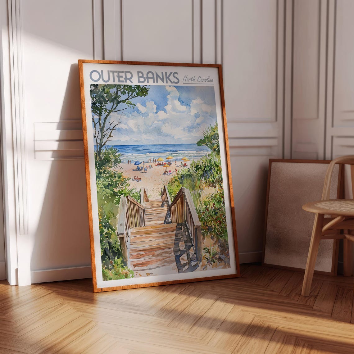 Outer Banks Watercolor Poster - Outer Banks Wall Art - North Carolina ...