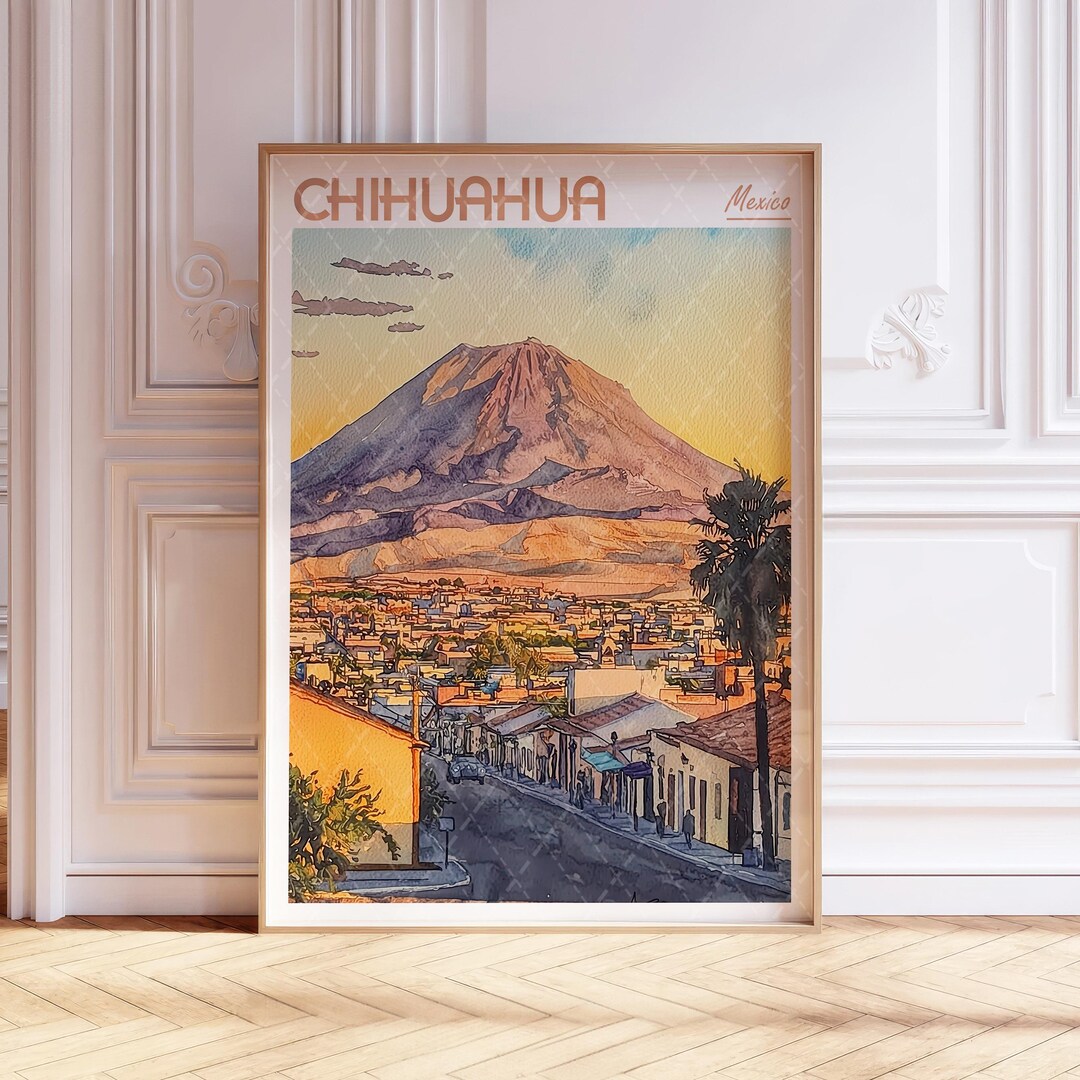 Chihuahua Mexico Watercolor Travel Poster (digital Download) - Etsy