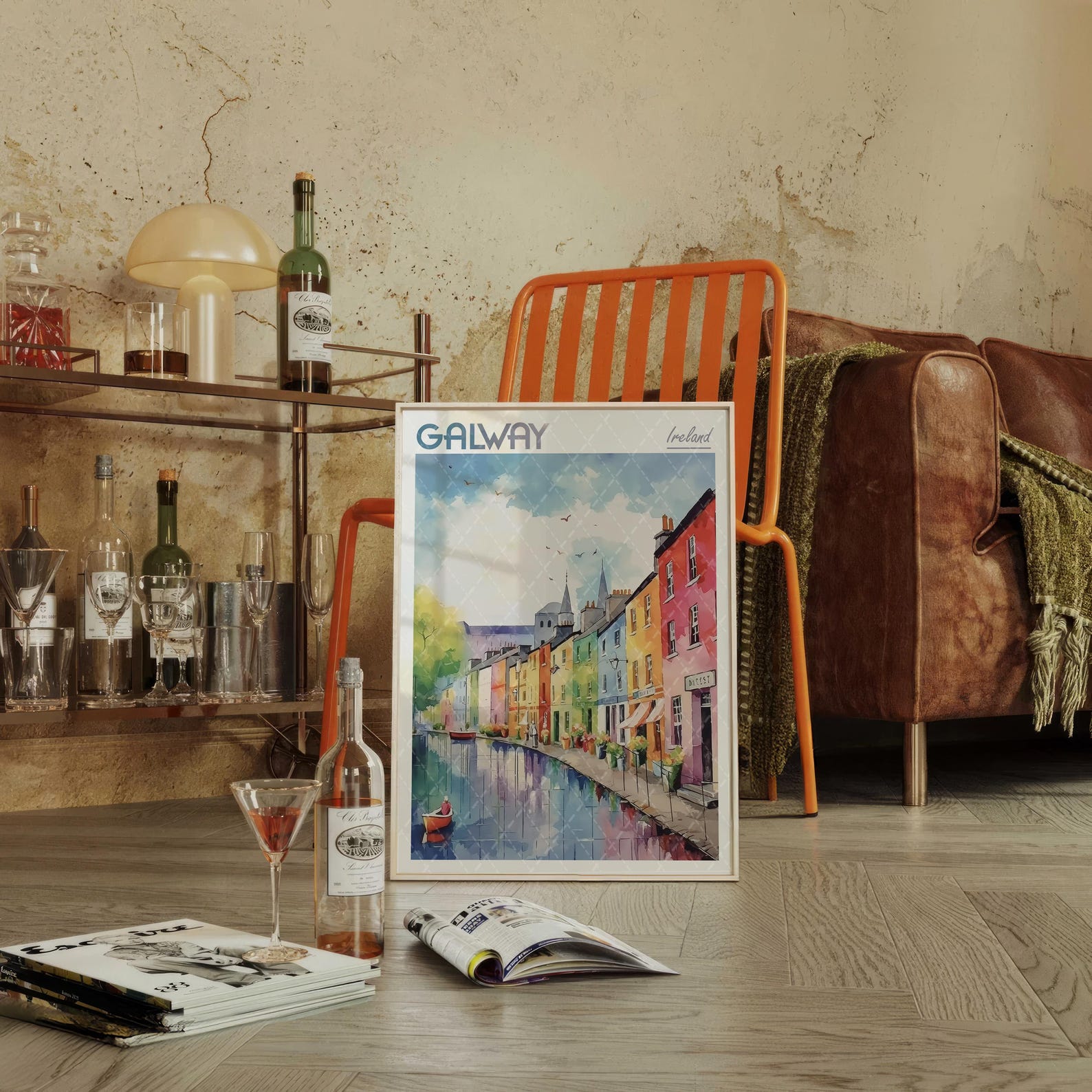 Galway Watercolor Art Print - Galway City Print - Ireland Europe Travel ...