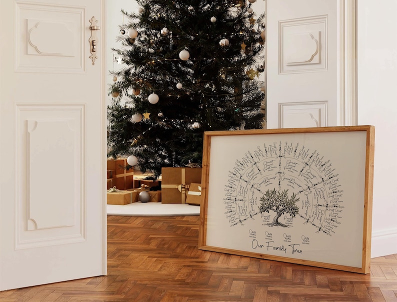Personalized Family Tree Wall Art Olive Tree Family Tree Chart ...