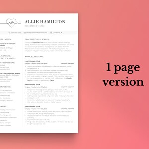 Nurse Resume Template in Google Docs Professional CV, Registered Nurse ...