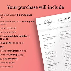 Nurse Resume Template in Google Docs Professional CV, Registered Nurse ...