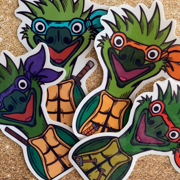 Ninja Turtle Vinyl Stickers - Etsy