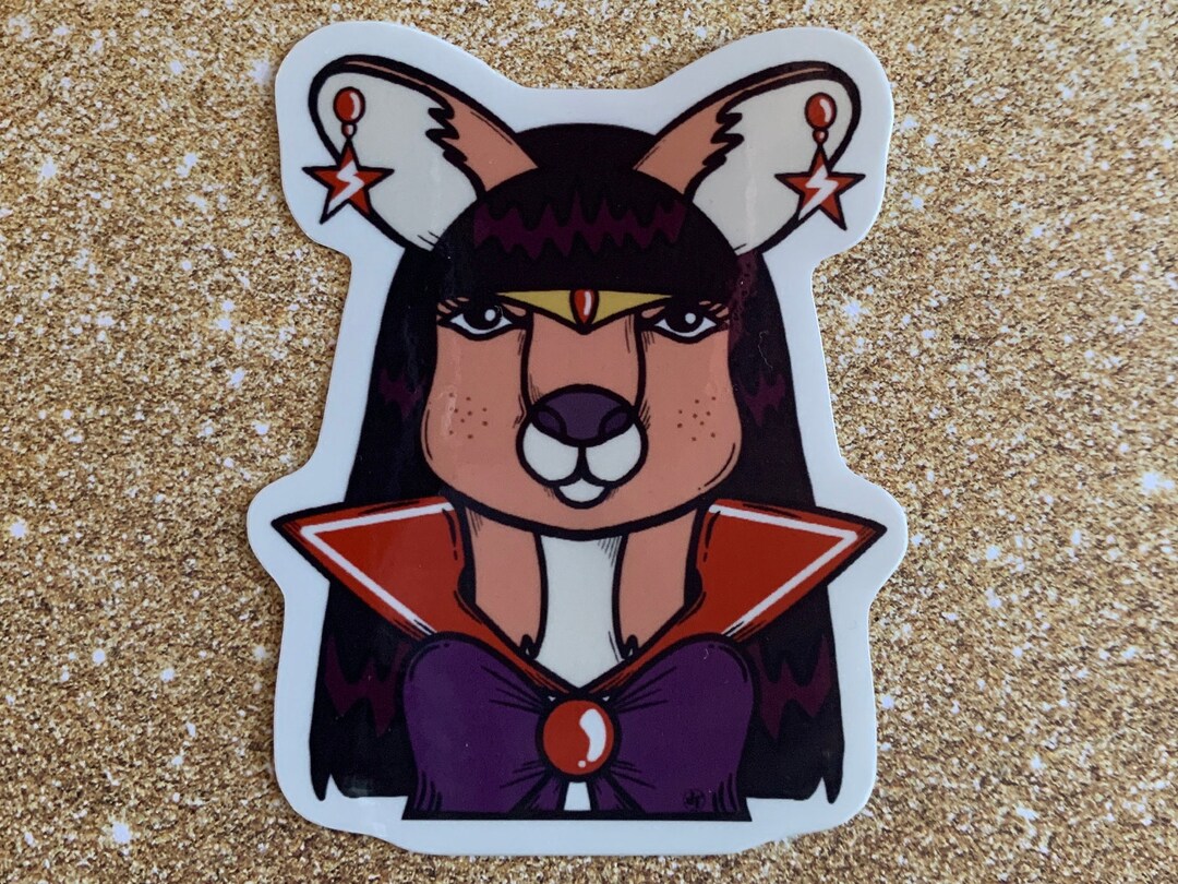 Sailor Mars Kangaroo Vinyl Sticker: Rosita the Roo 6cm X 7.5cm - Etsy
