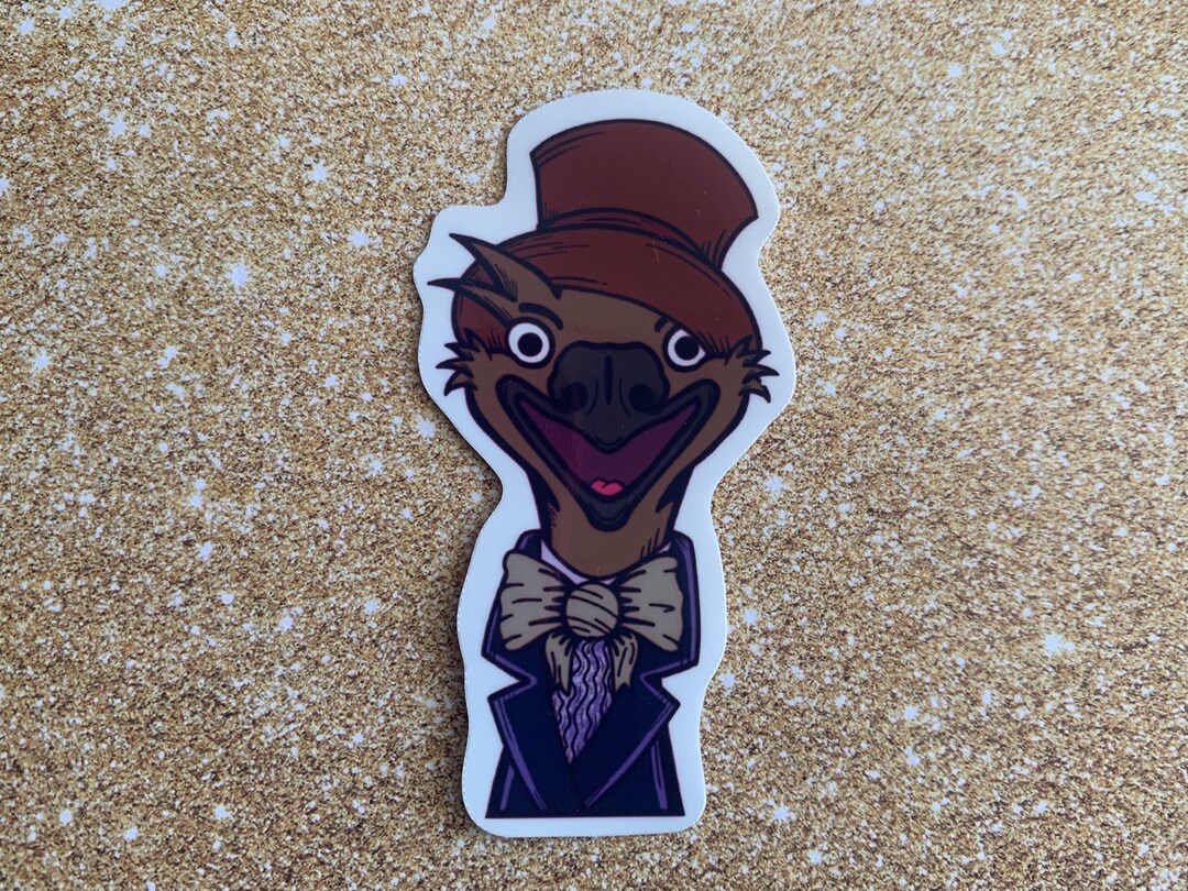 Wonka Vinyl Sticker: Edgar 'willy' the Emu 3.8cm X 7.5cm - Etsy