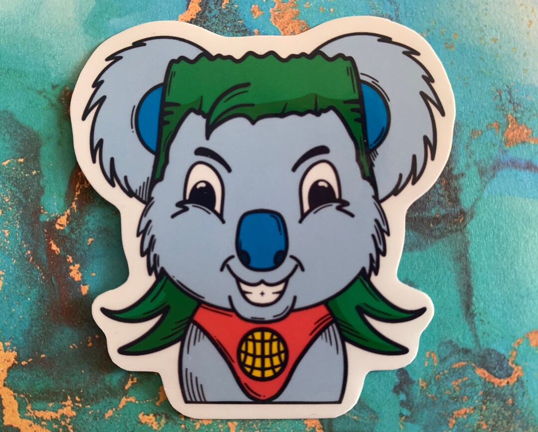 Captain Planet Koala Vinyl Sticker: 'planet' Koala 6.1cm X 6.5cm - Etsy