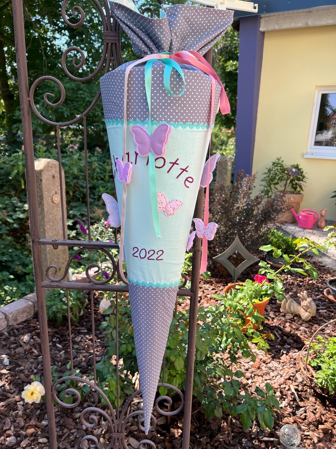 German School Cone | Butterflies | 28inch | Schultüte | Zuckertüte ...