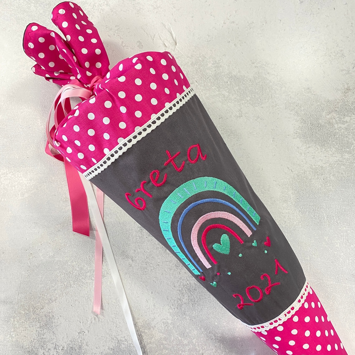 German School Cone | Rainbow | 28inch | Schultüte | Zuckertüte ...