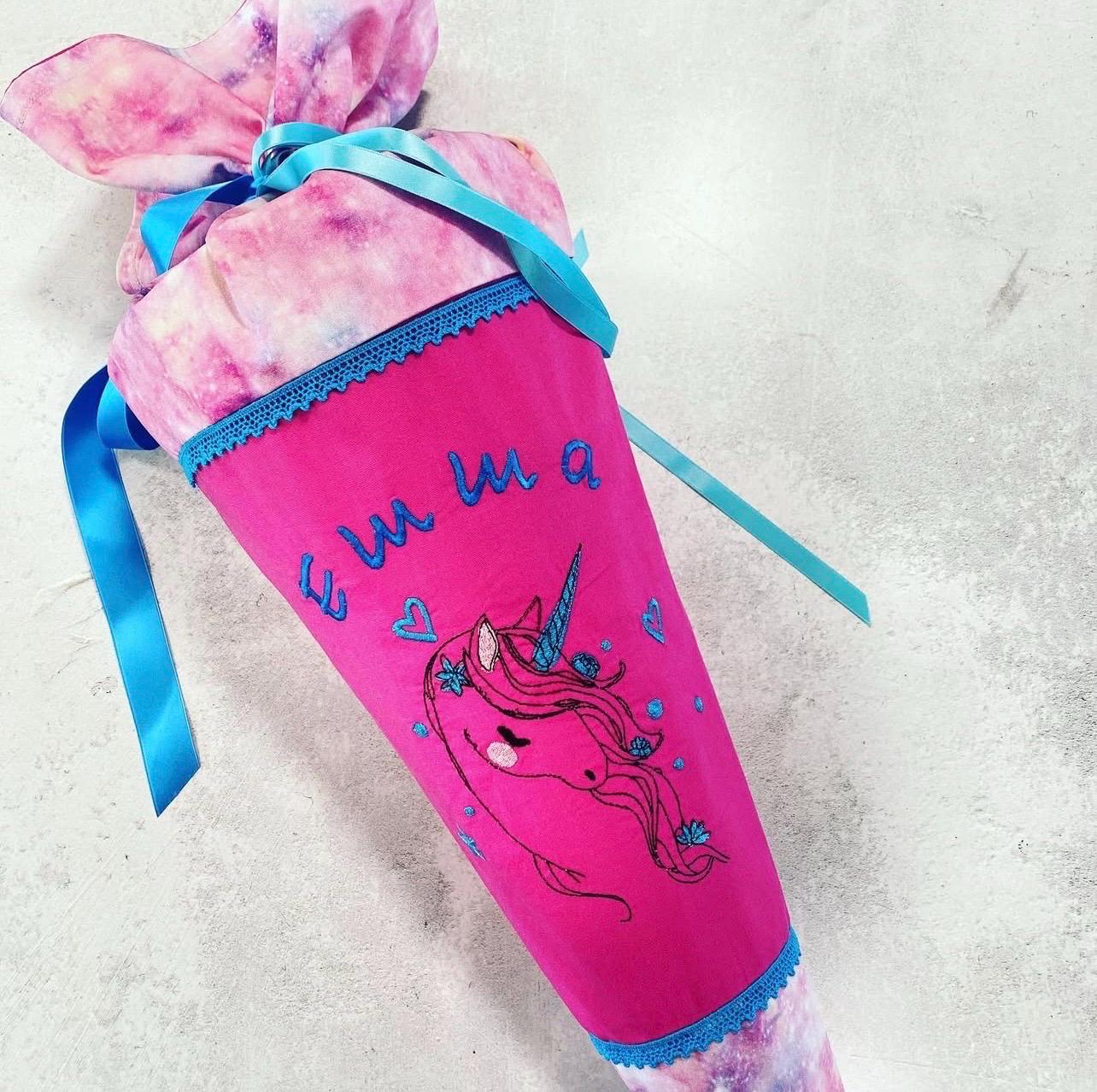 German School Cone | Unicorn Line Art | 28inch | Schultüte | Zuckertüte ...