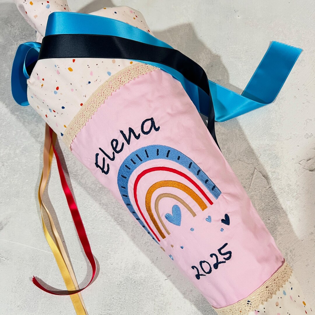 German School Cone | Rainbow | 28inch | Schultüte | Zuckertüte ...