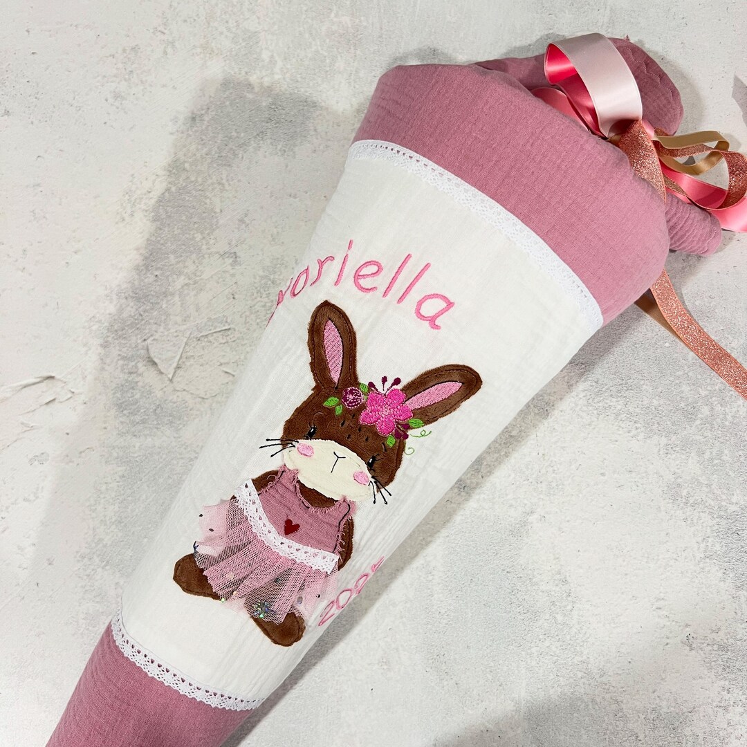 German School Cone | Bunny Ballerina | 28inch | Schultüte | Zuckertüte ...