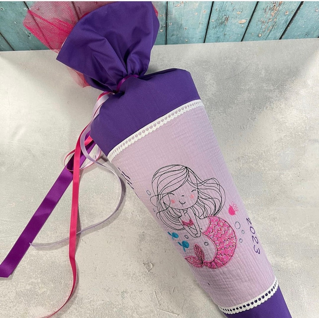 German School Cone | Little Mermaid | 28inch | Schultüte | Zuckertüte ...