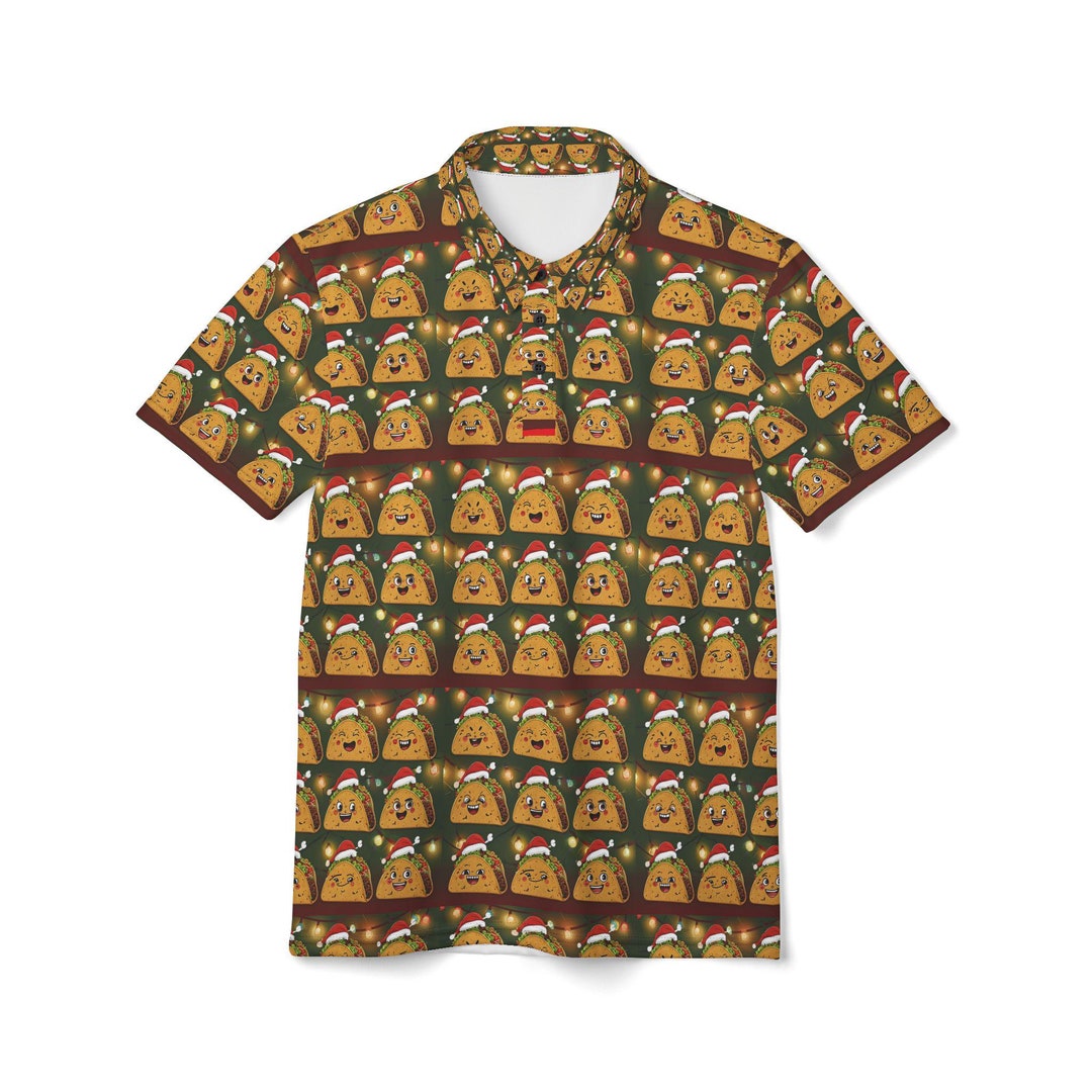 Fun Taco Festive Print Unisex Polo Shirt, Casual Wear, Gifts for Food ...