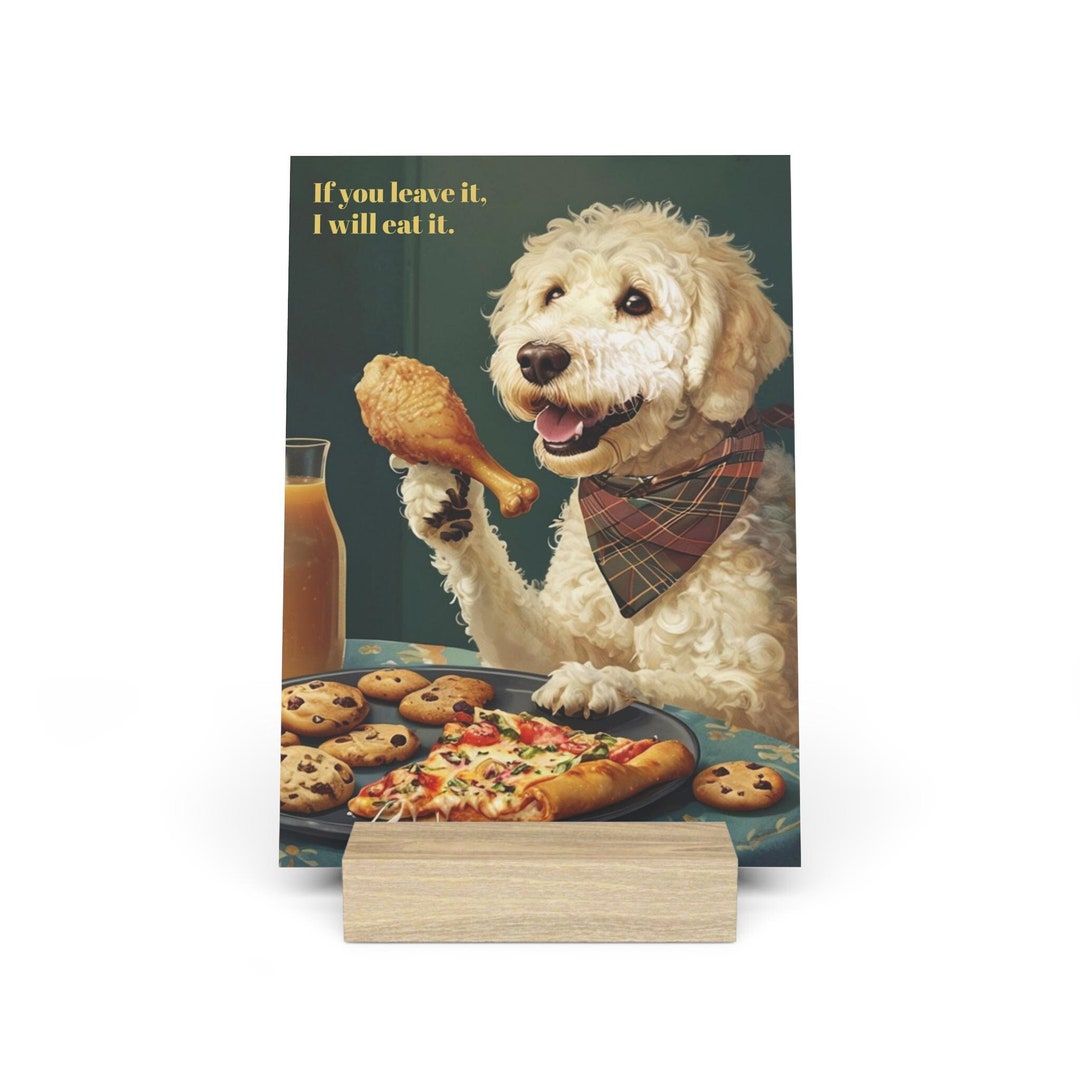 Golden Doodle FUN Naughty Photo Stand, Counter Surfer, Goldendoodle ...