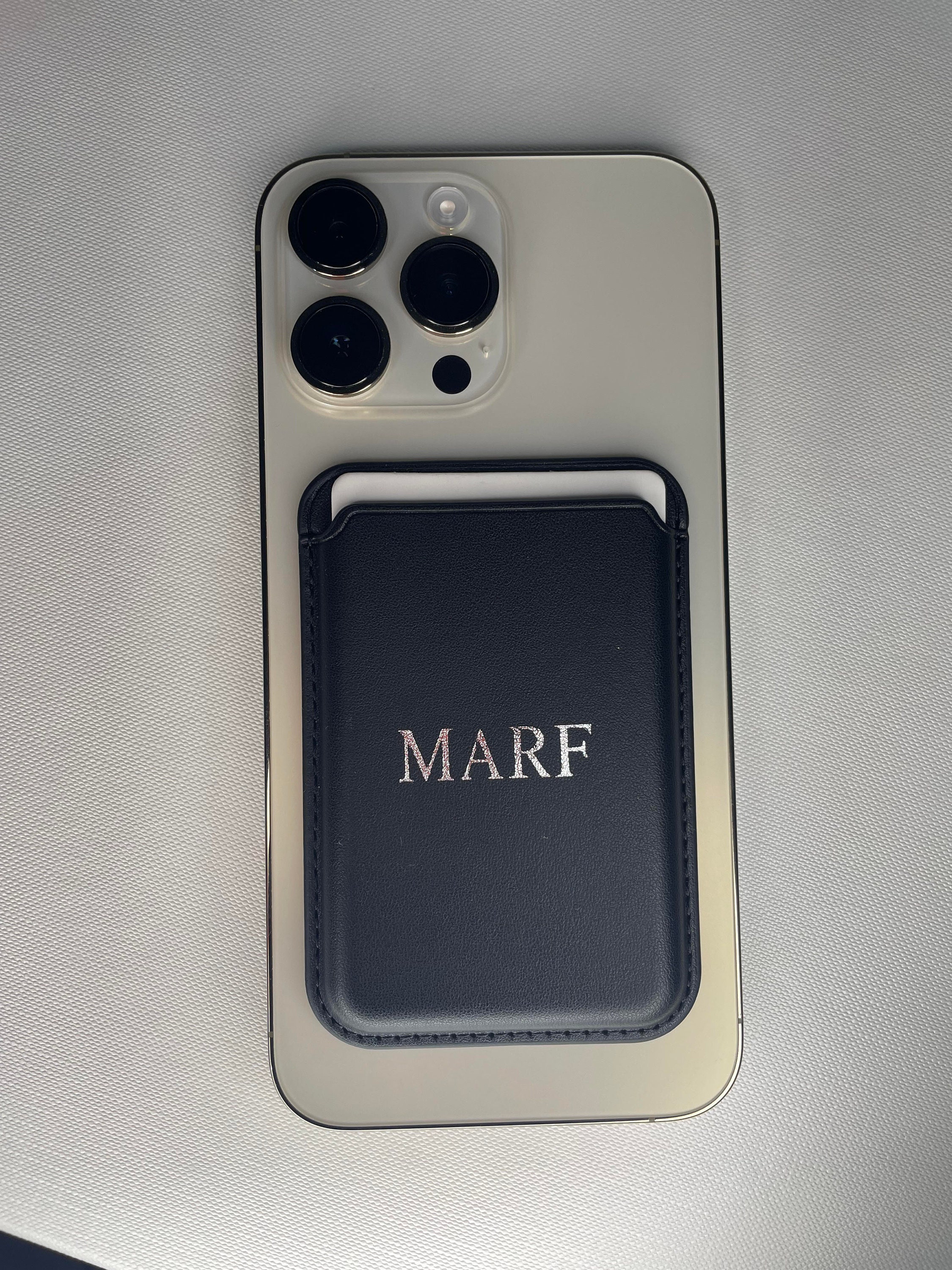 Personalised Magsafe Wallet. Custom Stamping With Initials. - Etsy