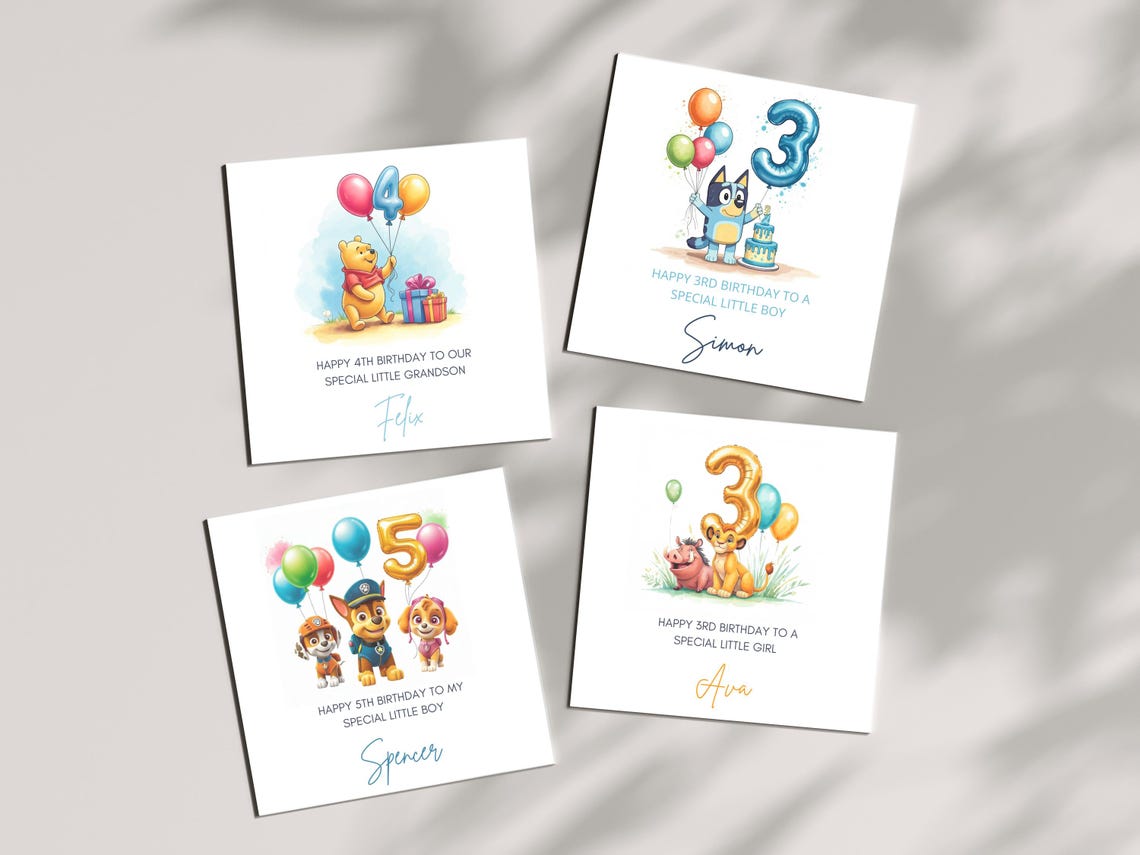 Bluey, Winnie the Pooh, Paw Patrol, Lion King Custom Unique Printable ...