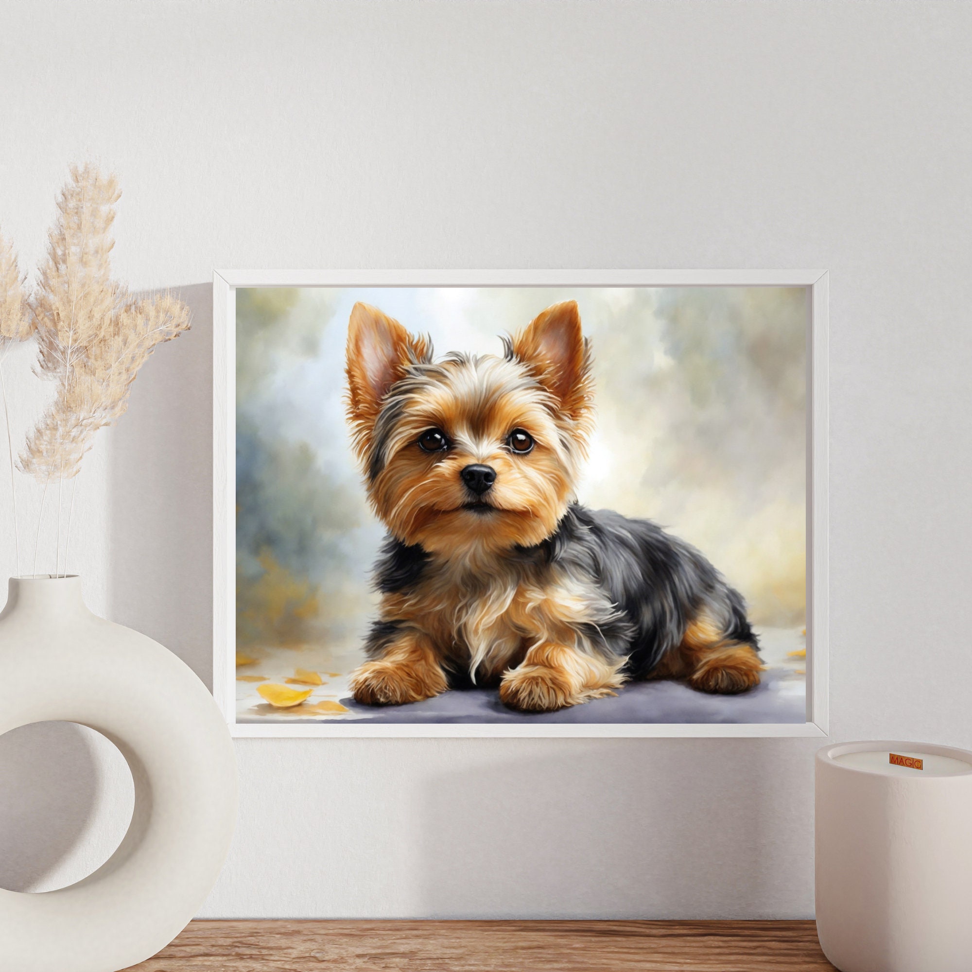 Yorkshire Terrier Art Print | Yorkie Dog Portrait (digital Download) - Etsy