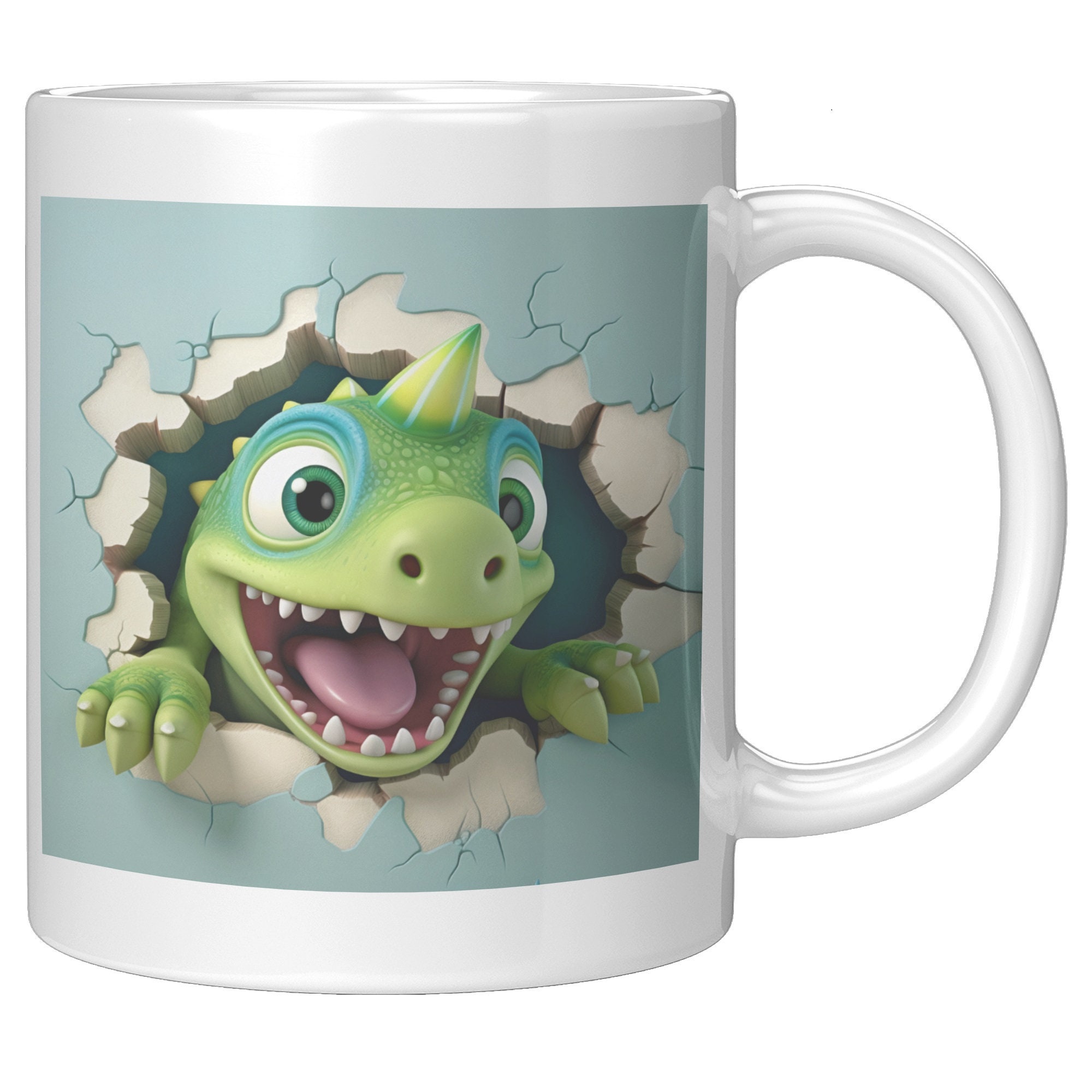 Dino 3d, Greatest Mug for Kids, Dinosaur Colorful Gift, Fun Child Cup ...