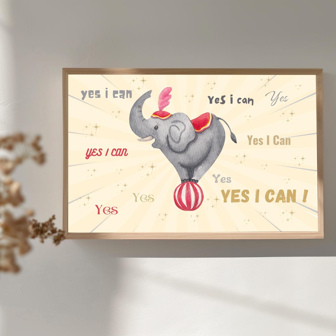 Yes I Can Poster. This Beautiful, Inspirational, Aspirational, Simple ...