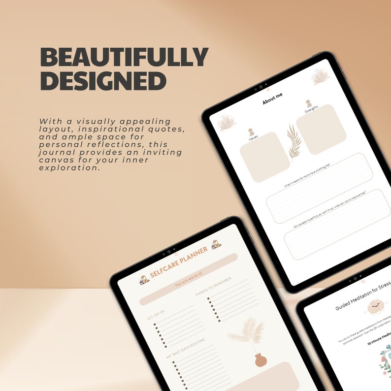 Self-help Journal for Emotional Well-being, Digital Journal, Mental ...
