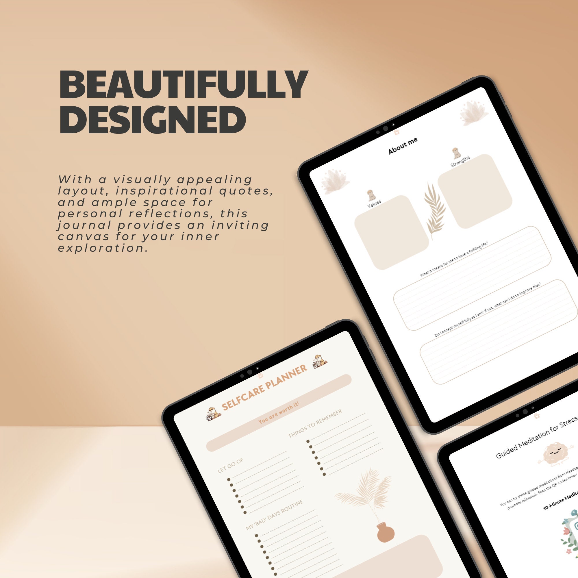 Self-help Journal for Emotional Well-being, Digital Journal, Mental ...