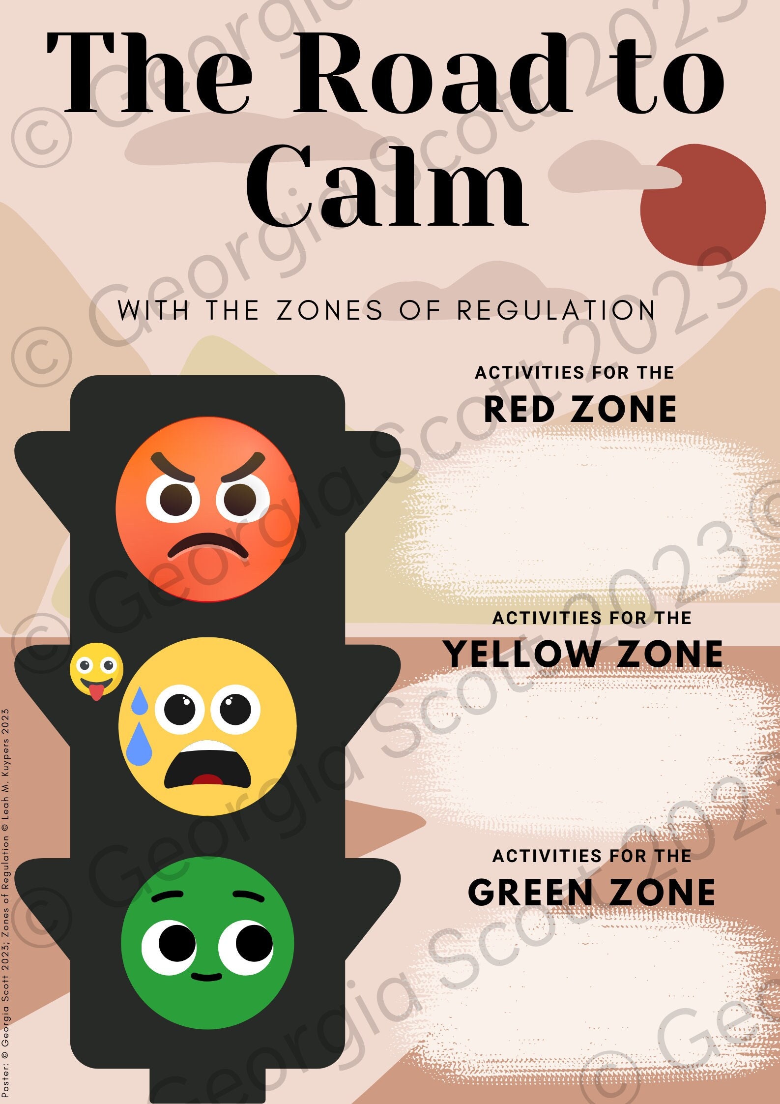 Zones of Regulation Traffic Light Activity Posters (business Use) - Etsy