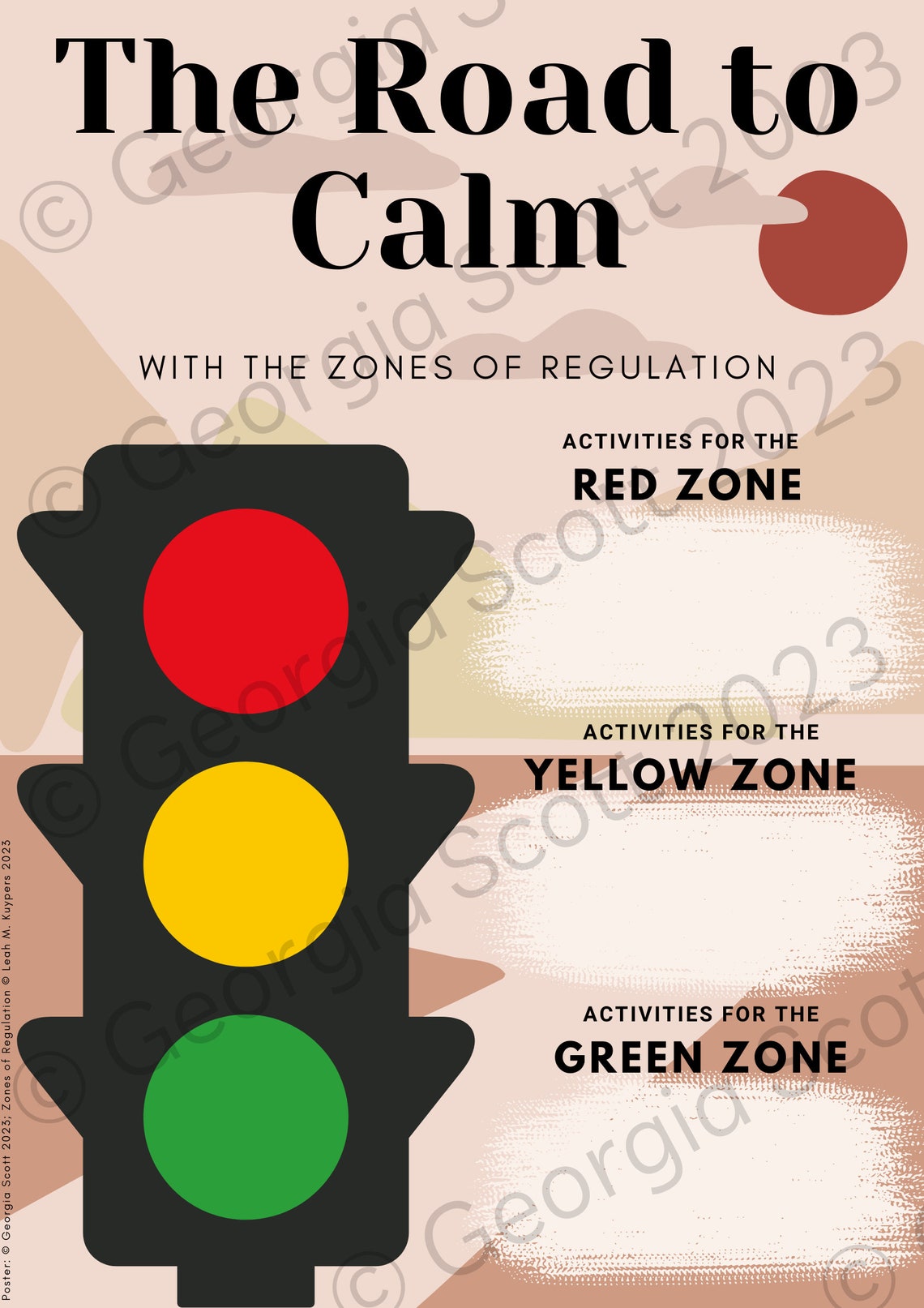 Zones of Regulation Traffic Light Posters | Emotional Regulation ...