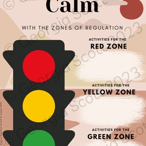 Zones of Regulation Traffic Light Activity Posters (business Use ...