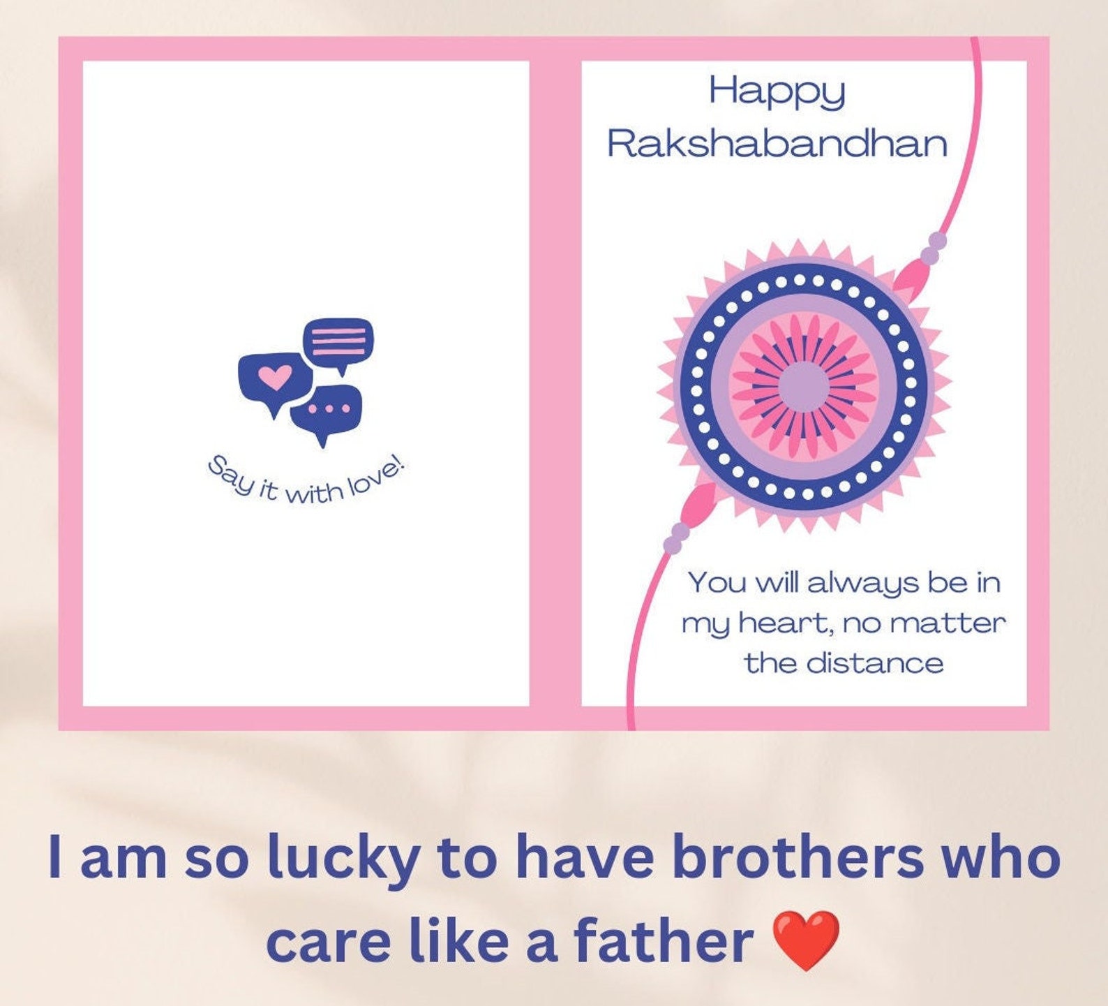 Happy Rakshabandhan Folded Card for Bhai Brother 1 Design - Etsy
