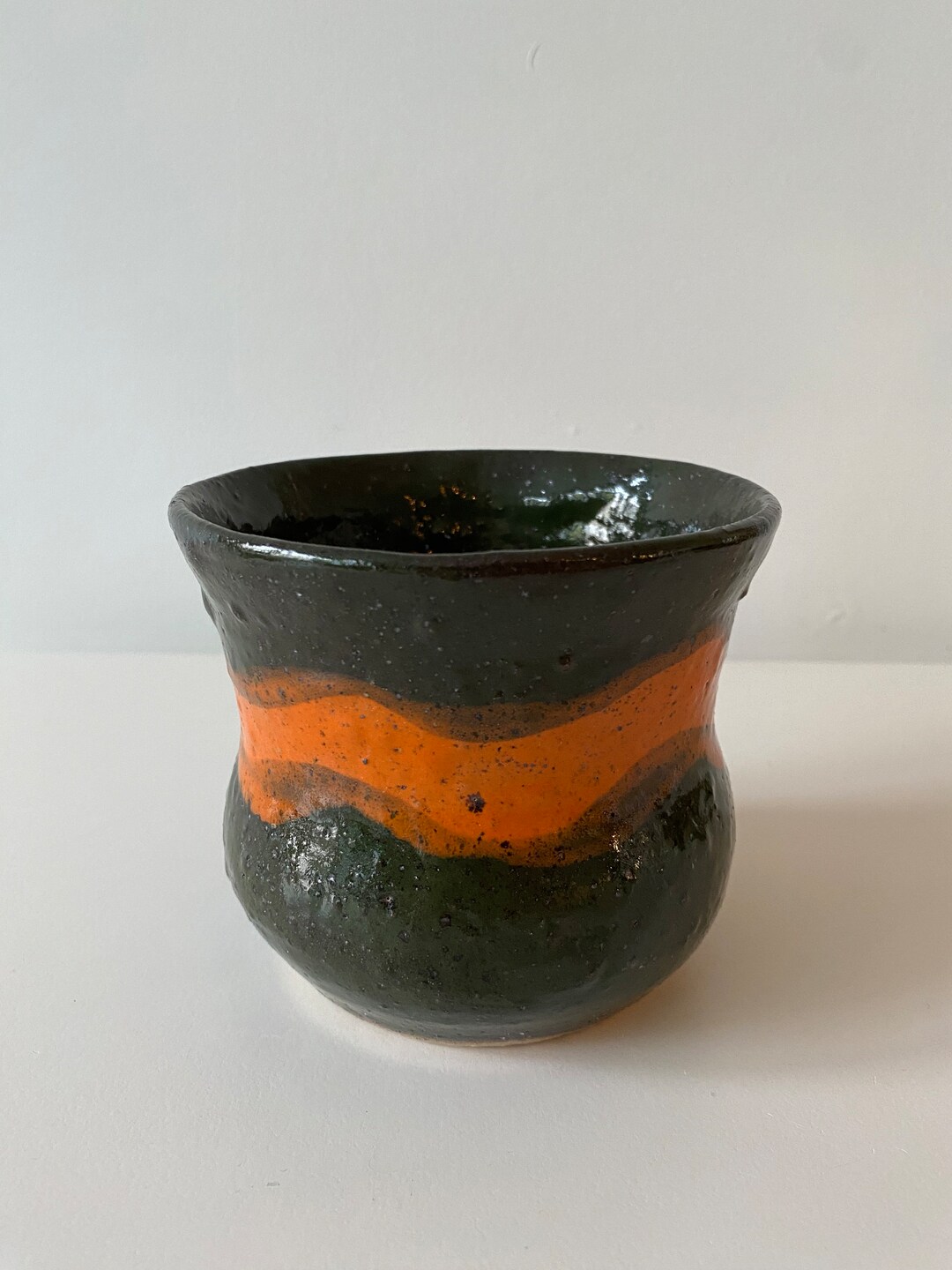 Spooky Witch Vase With Boils | Green and Orange Flower Vase | Handmade ...