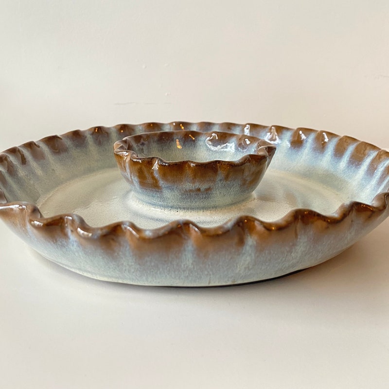 Ceramic Chip and Dip Bowl - Etsy
