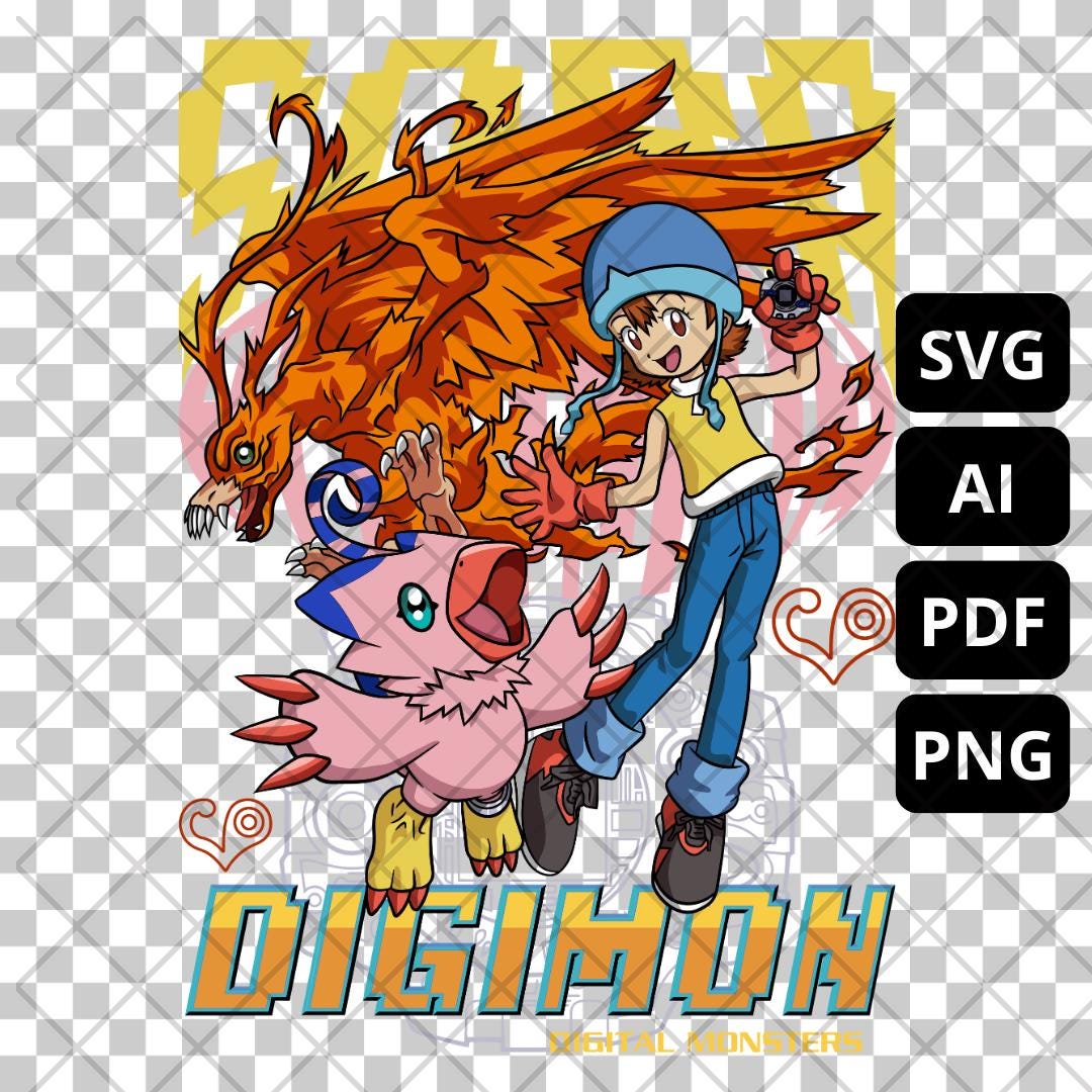 Digimon Vectors Anime - Etsy