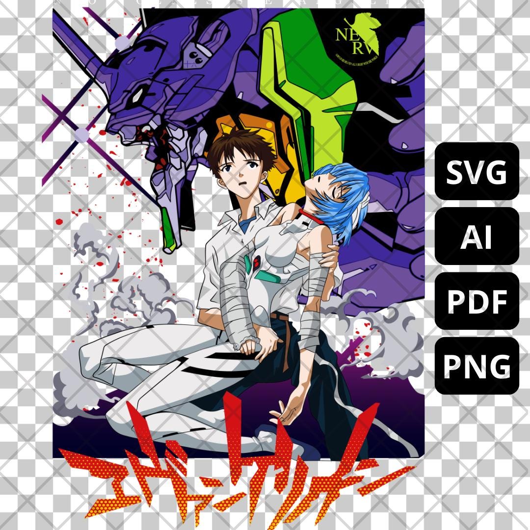 EVANGELION Anime Vectors - Etsy