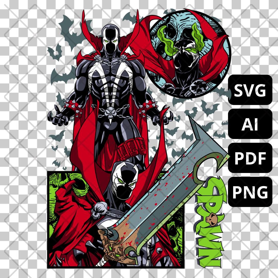 SPAWN Anime Vectors - Etsy
