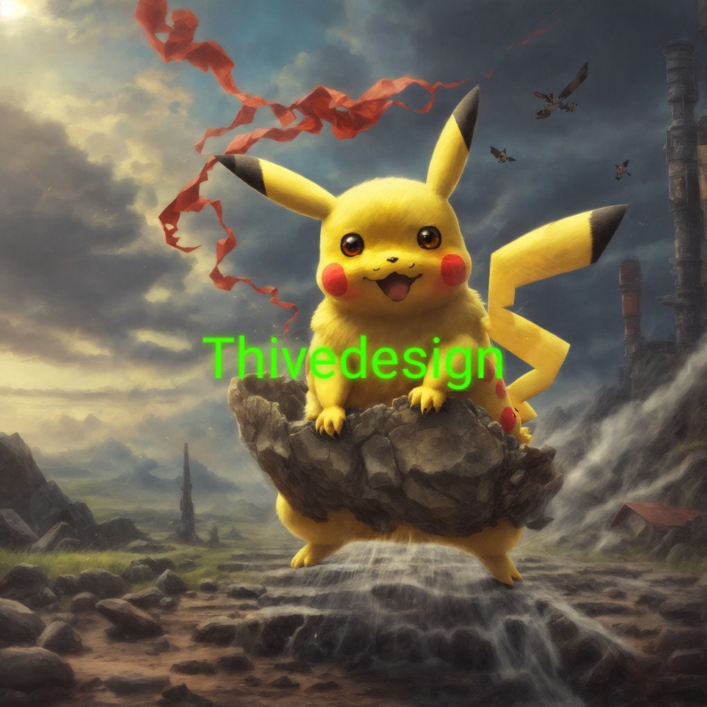 Pikachu Digital Image - Etsy