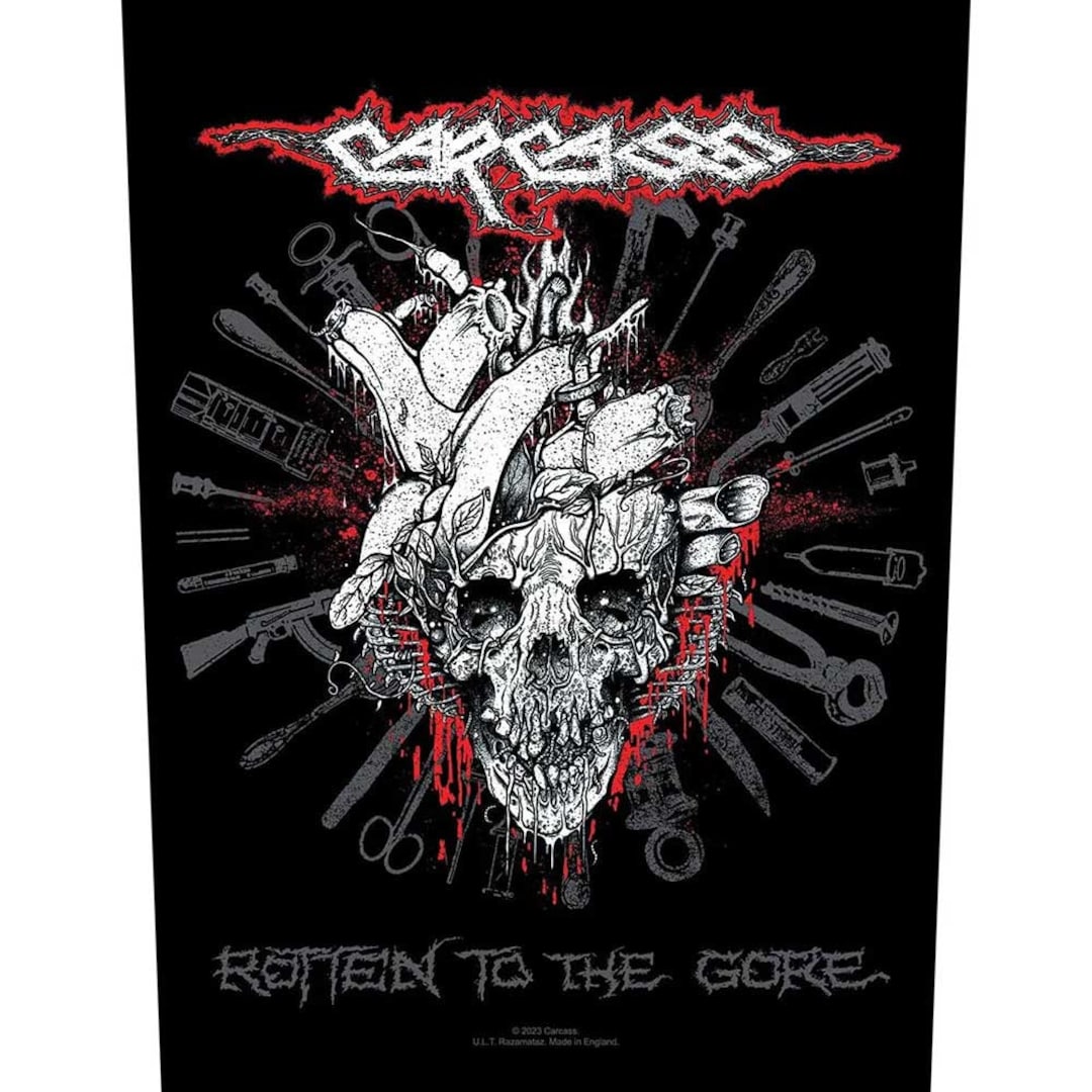 Carcass Carcass Back Patch Carcass Patch Rotten to the - Etsy